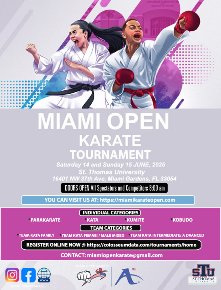 Miami Open Karate International Championship June 14 and 15, 2025